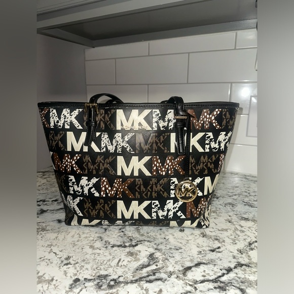 Bags | Michael Kors Animal Print Tote | Poshmark